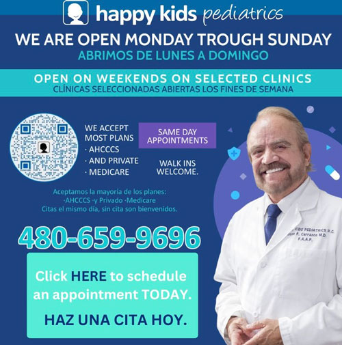 TELEMEDICINE APPOINTMENT – Happy Kids Pediatrics